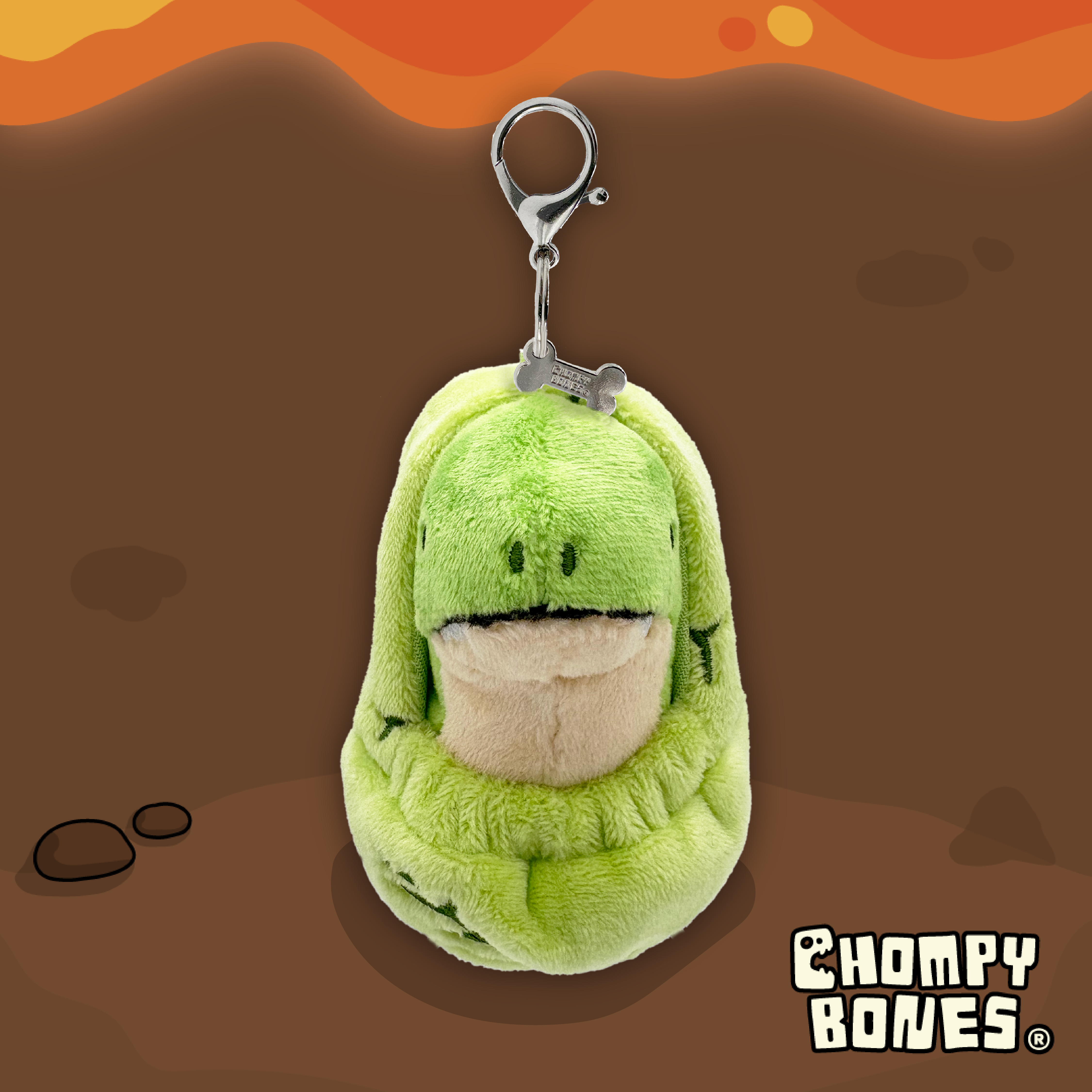 Chichi Dino Egg Plush Keychain | Baby Brachiosaurus Toy by Chompbones ...